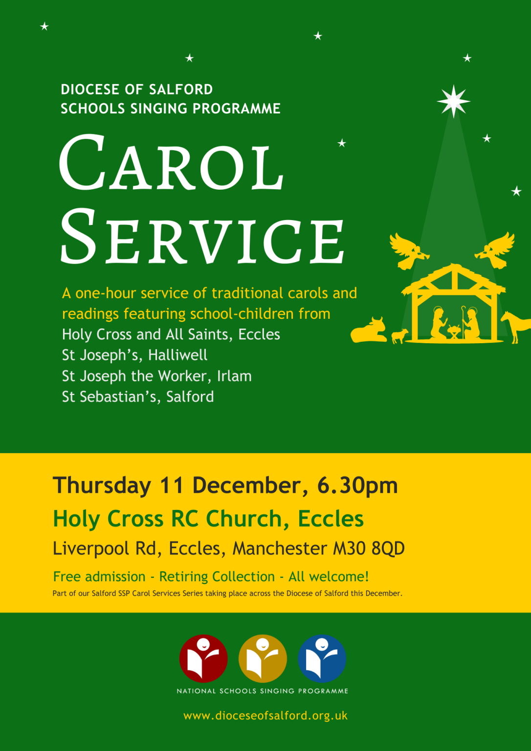 December Carol Service: Holy Cross Church, Eccles - Roman Catholic ...